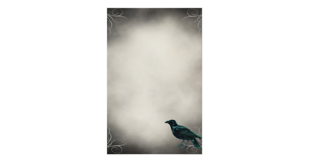 Black Raven Gothic Stationery | Zazzle.com