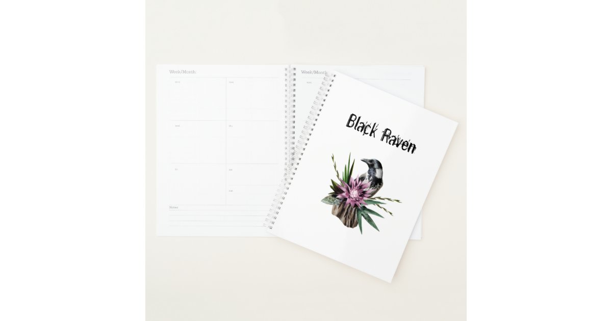 Black Raven Planner | Zazzle