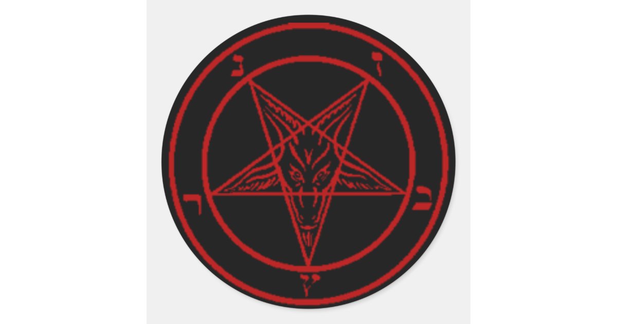 Black/Red Baphomet Stickers | Zazzle