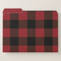 Black Red Buffalo Plaid Pattern File Folder | Zazzle