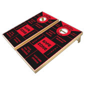 Black Red Fun Drinking Gaming Cornhole Set | Zazzle