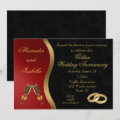 Black Red & Gold - Golden Anniversary Invite | Zazzle