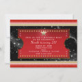 Black Red Gold & Silver Glam VIP Ticket Invitation | Zazzle