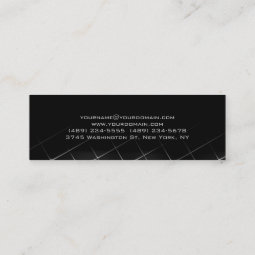 Black Red Grey Pattern Slim Clear Business Card | Zazzle
