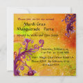 BLACK RED JESTER MASK ,Masquerade Party Champagne Invitation | Zazzle