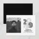 Black Retro Big Numbers Class of Photo Invitation | Zazzle