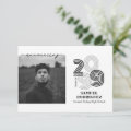 Black Retro Big Numbers Class of Photo Invitation | Zazzle