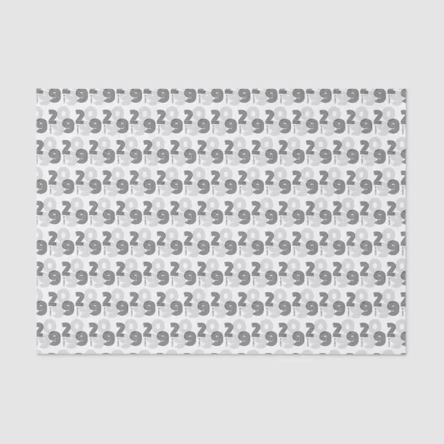Black Retro Big Numbers Class of Tissue Paper | Zazzle