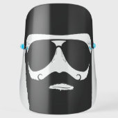 Black Retro Vintage Style Handlebar Mustache Face Shield | Zazzle