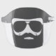 Black Retro Vintage Style Handlebar Mustache Face Shield | Zazzle