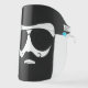 Black Retro Vintage Style Handlebar Mustache Face Shield | Zazzle