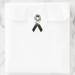 Black Ribbon with Dove Awareness Sticker | Zazzle