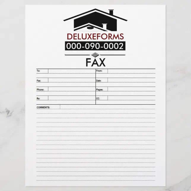 Black Roof Fax Letterhead | Zazzle
