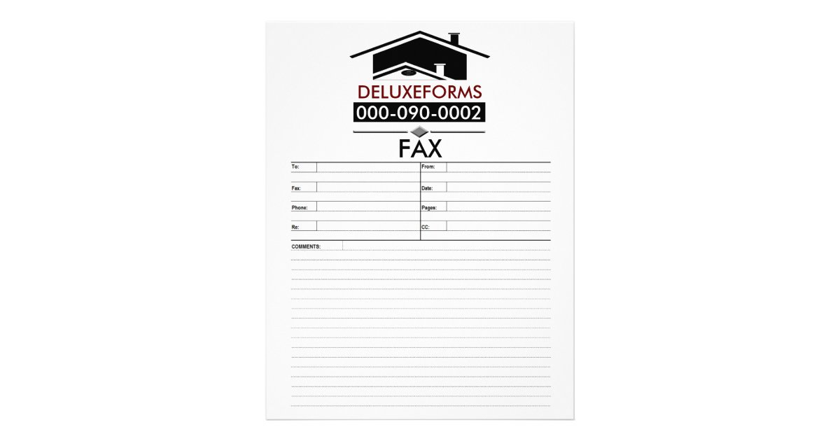 Black Roof Fax Letterhead | Zazzle.com