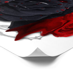 Black Rose Bleeding Blood Surreal Gothic Poster | Zazzle