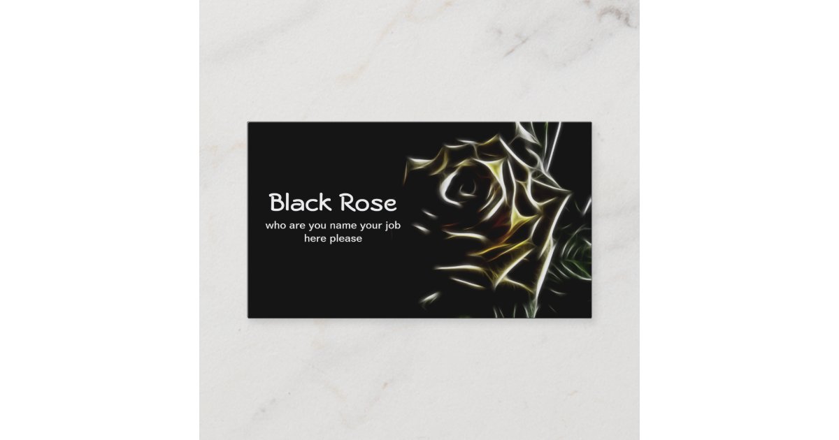 black rose business card | Zazzle
