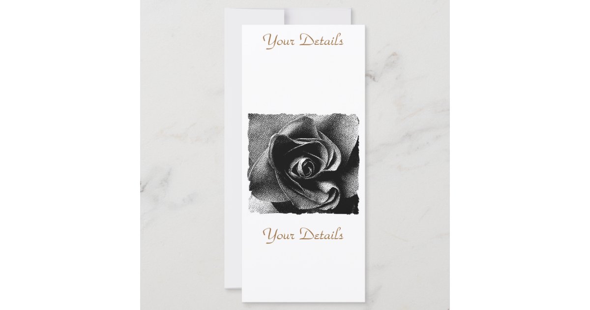 BLACK ROSE CARD | Zazzle