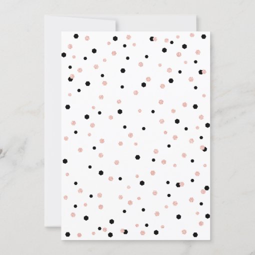 Black & Rose Gold Girl 13th Teen Birthday Party Invitation | Zazzle