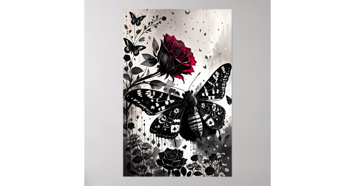 Black Rose Poster | Zazzle