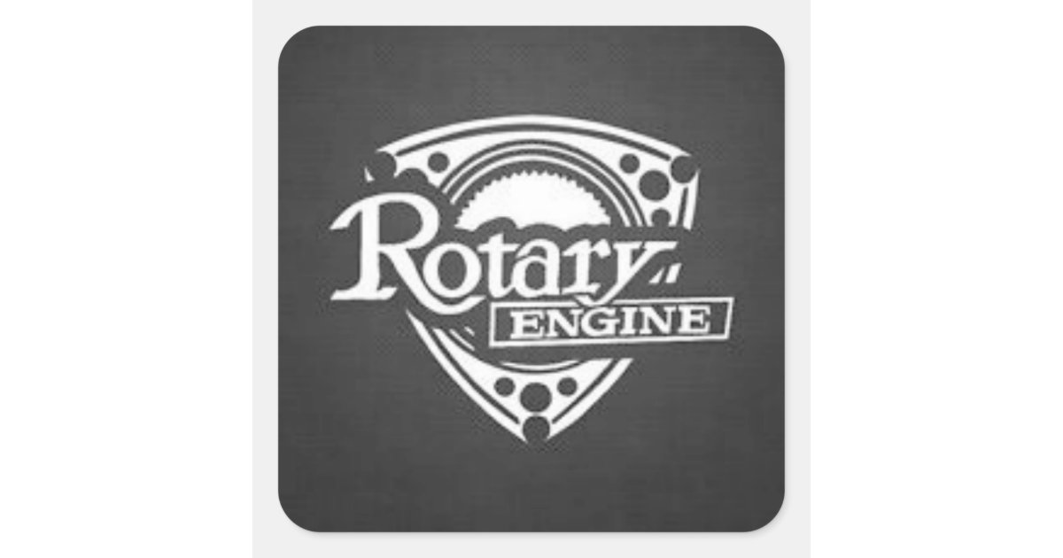 Black Rotary Engine Stickers | Zazzle