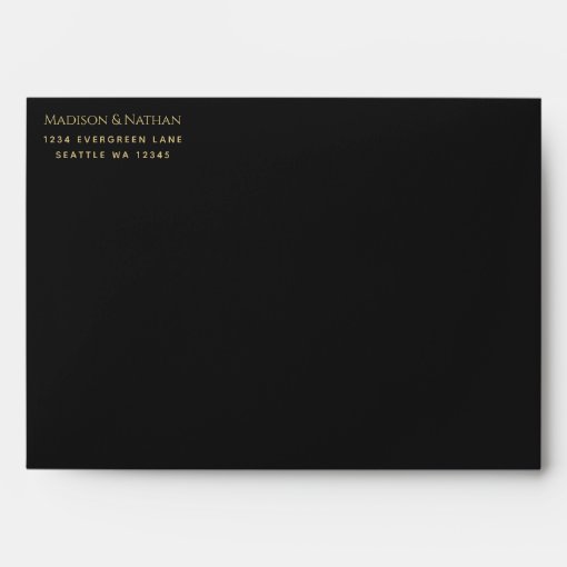 Black Royal Medieval Gold Sword Wedding Envelope | Zazzle