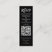 Black RSVP QR Code Wedding Budget Enclosure Card | Zazzle