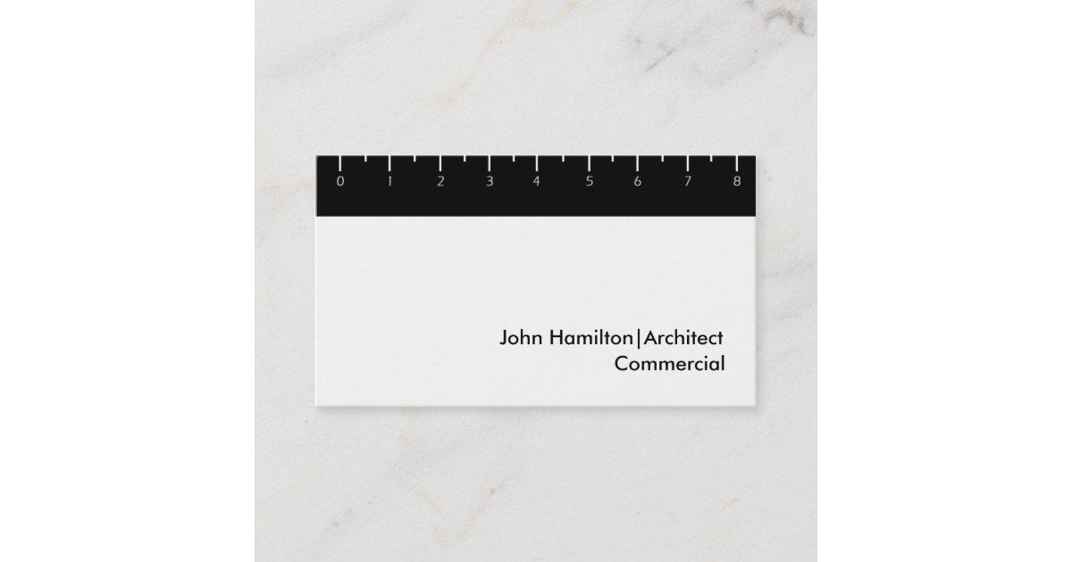 Black Ruler Business Card | Zazzle