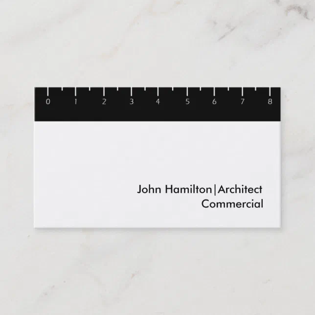 Black Ruler Business Card | Zazzle