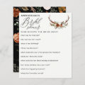 Black rust stag floral who knows the bride game | Zazzle