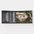 Black Rustic Chalkboard Graduation Photo Custom Banner | Zazzle