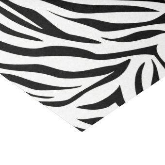 Black Safari Zebra Tissue Paper | Zazzle