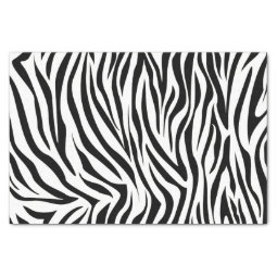 Black Safari Zebra Tissue Paper | Zazzle