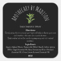 Black | Sage Smudge Spray Bottle Labels | Zazzle