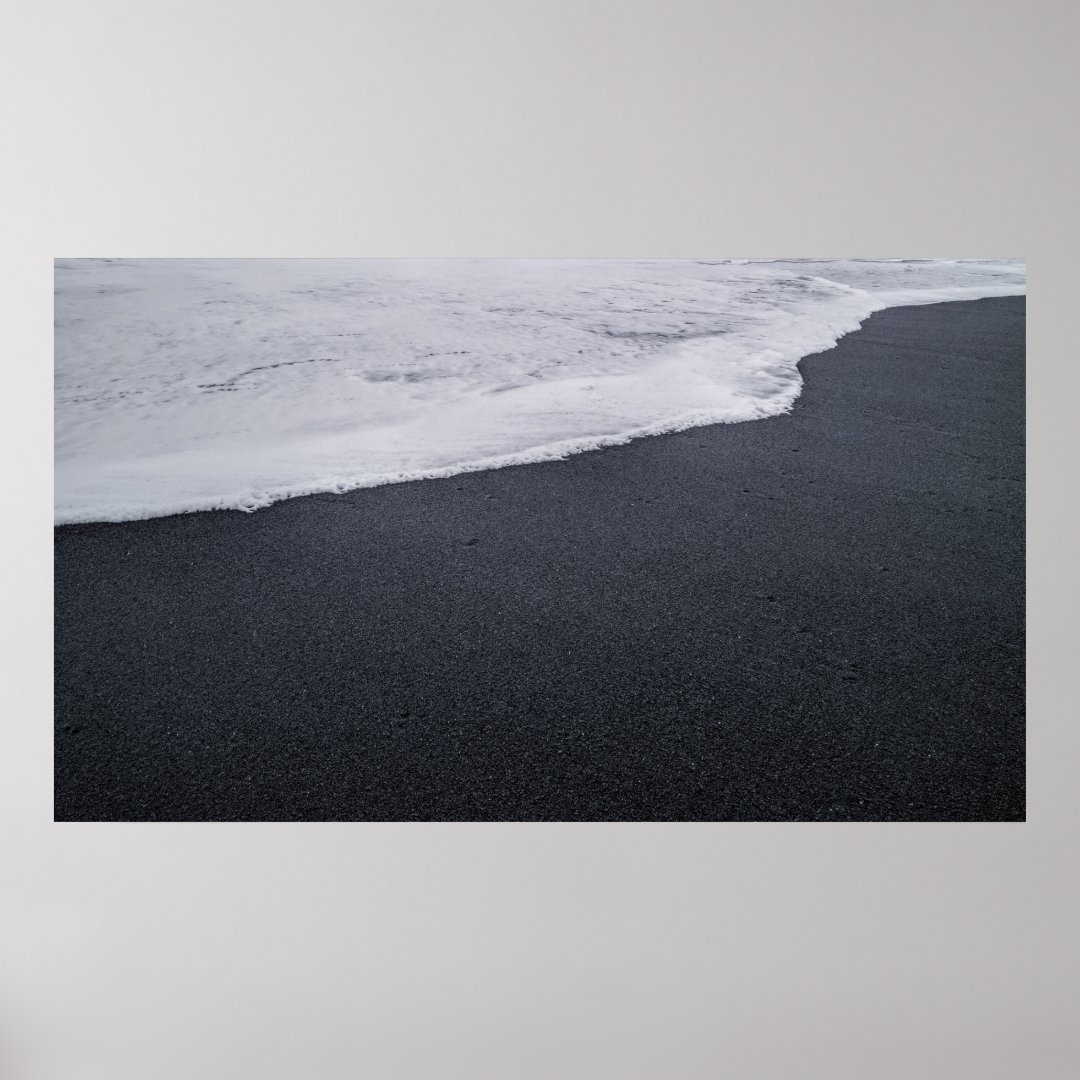 Black Sand Beach Poster | Zazzle