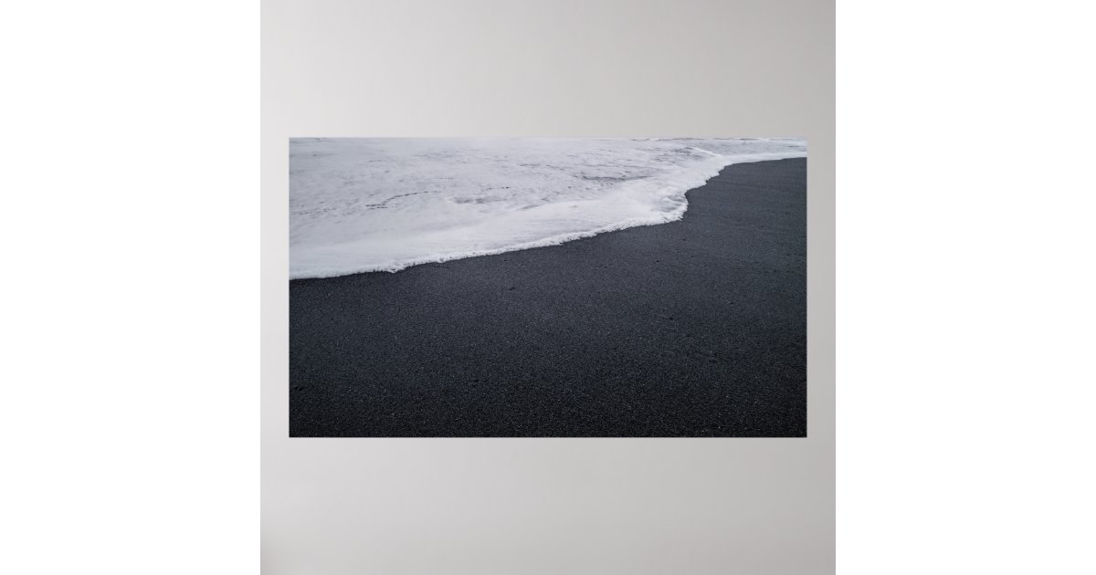 Black Sand Beach Poster | Zazzle