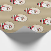 Black Santa Claus with Toy Sack Wrapping Paper | Zazzle