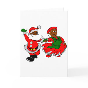 black santa claus christmas fabric | Zazzle