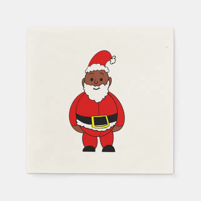 Black Santa Napkins | Zazzle