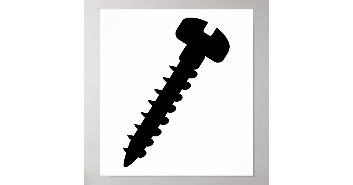 Black screw icon poster | Zazzle