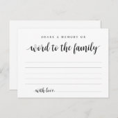 Black Script, Funeral Service, Share a memory Card | Zazzle