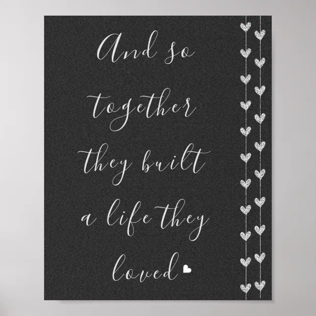 Black Script Inspirational Love Quote Poster | Zazzle