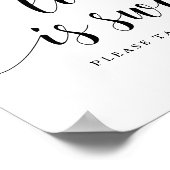 Black Script Love is Sweet Please Take a Treat Poster | Zazzle