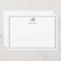 Black Script Wedding Monogram Stationery Cards | Zazzle