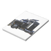 Black Semi Tractor Trailer Truck Notepad | Zazzle