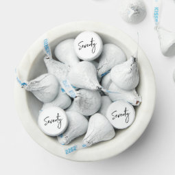 Black Seventy Modern Lettering 70th Birthday Party Hershey®'s Kisses ...