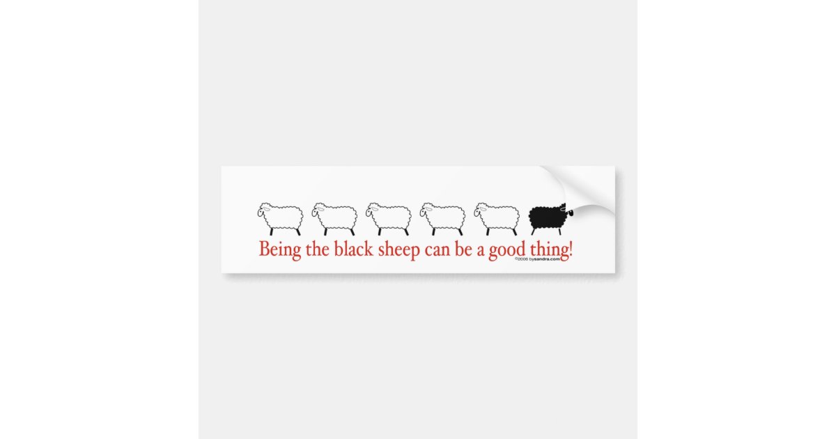 Black Sheep Bumper Sticker | Zazzle