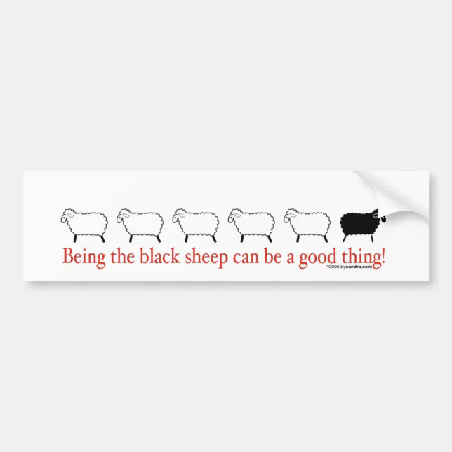 Black Sheep Bumper Sticker | Zazzle