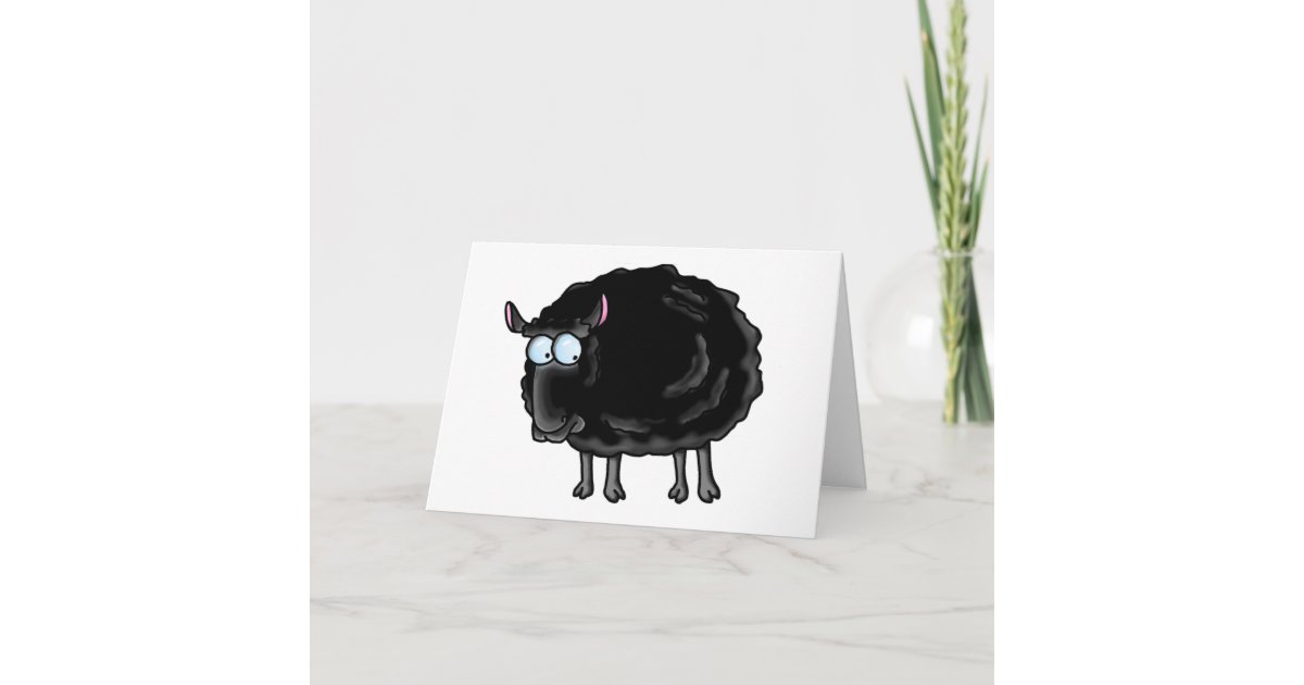 Black sheep card | Zazzle