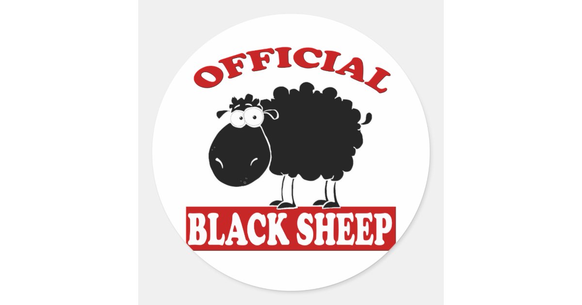 Black Sheep Classic Round Sticker | Zazzle