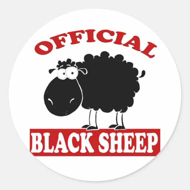 Black Sheep Classic Round Sticker | Zazzle